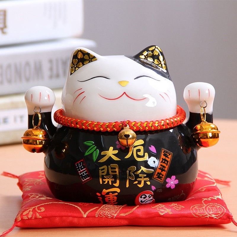 Chat Chinois Porte Bonheur Noir | Univers Chinois